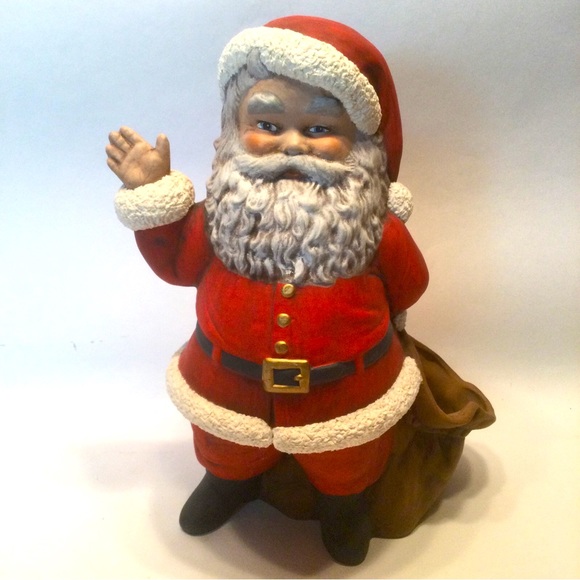 Duncan Mold | Holiday | Vintage Santa Claus Hand Painted Ceramic Sack ...